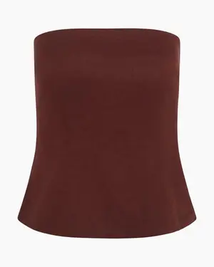 Onia Strapless Peplum Top
