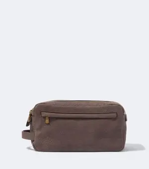 Brunello Cucinelli Leather Toiletry Bag - Brown