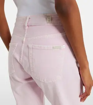 7 For All Mankind Calie Straight Jeans - Pink