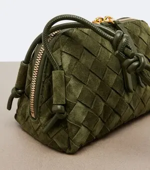 Bottega Veneta Concert Intrecciato Suede Mini Bag - Green