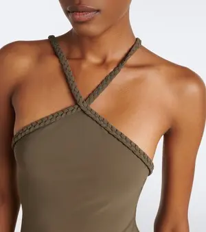 Bottega Veneta Braided-trim One Piece Swimsuit