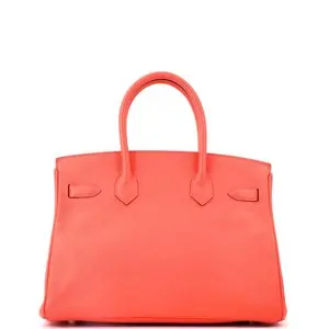 Hermès Birkin Handbag Epsom With Gold Hardware 30 - Red