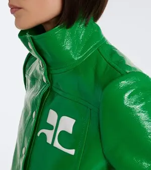 COURREGES Courrèges Logo Vinyl Cropped Jacket