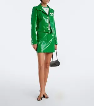 COURREGES Courrèges Logo Vinyl Cropped Jacket