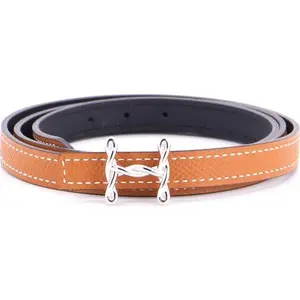 Hermès H Torsade Buckle Reversible Belt Leather Thin - Brown