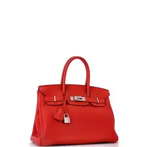 Hermès Birkin Handbag Togo With Palladium Hardware 30 - Red