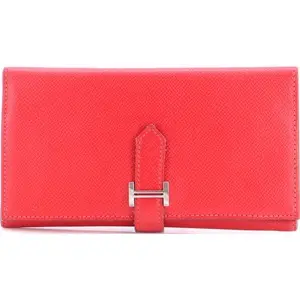 Hermès Bearn Wallet Epsom Long - Red