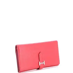 Hermès Bearn Wallet Epsom Long - Red