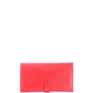 Hermès Bearn Wallet Epsom Long - Red