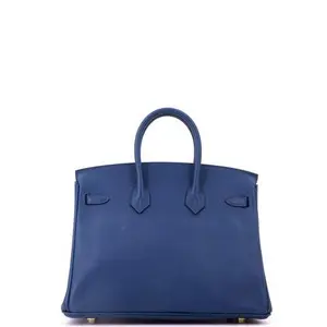 Hermès Birkin Handbag Novillo With Gold Hardware 25 - Blue