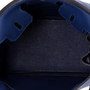 Hermès Birkin Handbag Blue Novillo With Gold Hardware 25