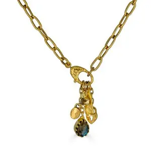 LONI PAUL JEWELRY Labradorite Talisman Drop Necklace