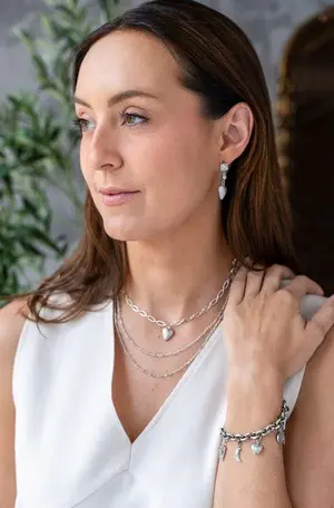 LONI PAUL JEWELRY Plated Heart Charm Necklace