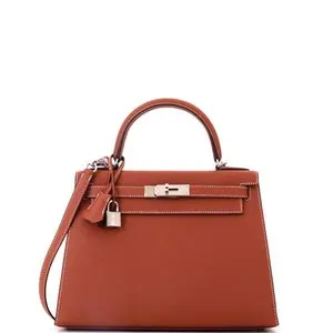 Hermès Kelly Handbag Epsom With Palladium Hardware 28 - Brown