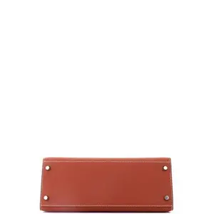 Hermès Kelly Handbag Epsom With Palladium Hardware 28 - Brown