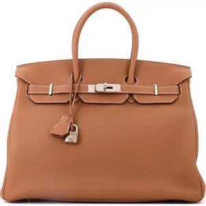 Hermès Birkin Handbag Brown Togo With Palladium Hardware 35 - Gold