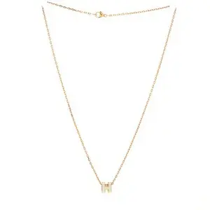 Hermès Pop H Pendant Chain Necklace Metal And Enamel Mini