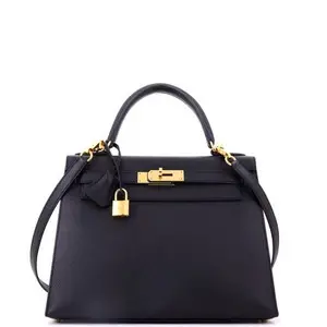 Hermès Kelly Handbag Epsom With Gold Hardware 28 - Black