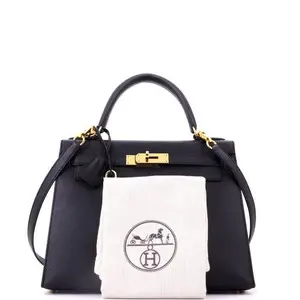 Hermès Kelly Handbag Epsom With Gold Hardware 28 - Black