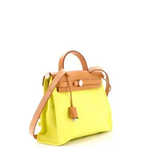 Hermès Herbag Zip Berline Vache Canvas And Leather 31