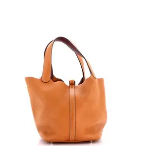 Hermès Eclat Picotin Lock Bag Clemence Mm - Brown