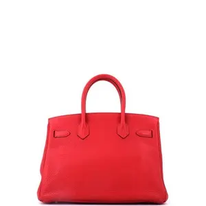 Hermès Birkin Handbag Clemence With Gold Hardware 30