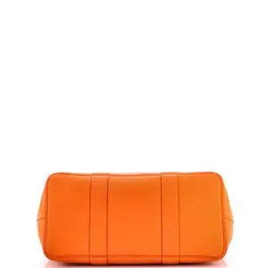 Hermès Garden Party Tote Leather With Printed Interior 36 - Orange