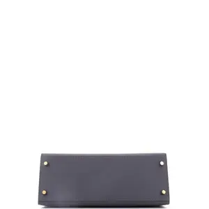Hermès Kelly Handbag Grey Epsom With Permabrass Hardware 28
