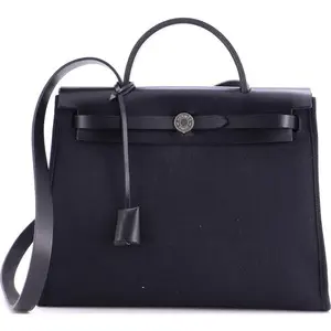 Hermès Herbag Zip Leather And Toile 31