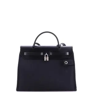 Hermès Herbag Zip Leather And Toile 31