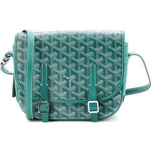 Goyard Belvedere Messenger Bag Coated Canvas With Leather Pm - Green