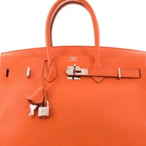Hermès Birkin Handbag Togo With Palladium Hardware 35 - Orange