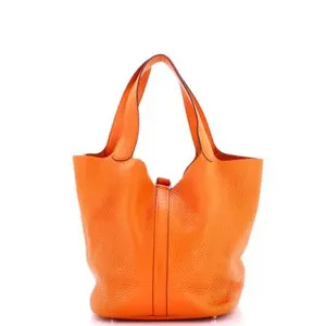 Hermès Picotin Lock Bag Clemence Gm - Orange