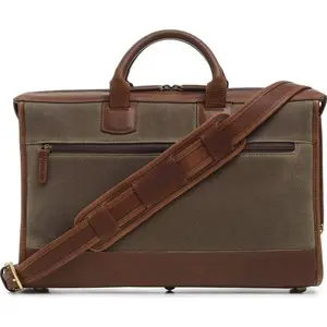 KORCHMAR Sawyer Slim Waxed Canvas Briefcase - Olive
