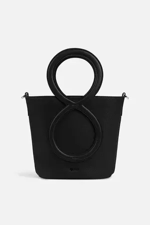 FINI Inty" Handbag With Hoop Handle - Black