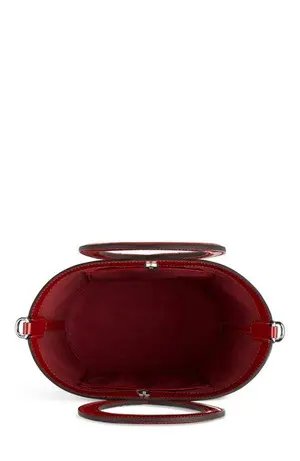 FINI Patent Leather Novelty Handbag With Adjustable Strap - Red