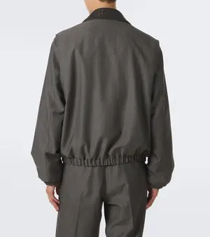 Bottega Veneta Intrecciato Wool And Mohair Blouson Jacket