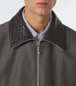 Bottega Veneta Intrecciato Wool And Mohair Blouson Jacket