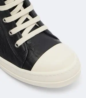 Rick Owens Leather High-top Sneakers