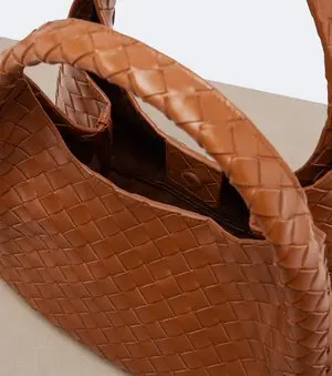 Bottega Veneta Campana Intrecciato Medium Leather Shoulder Bag