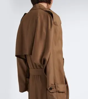 Saint Laurent Oversized Double-breasted Trench Coat