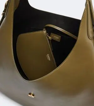 GANNI Kat Large Shoulder Bag - Green