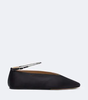 Le Monde Beryl Le Monde Béryl Olympia Embellished Satin Ballet Flats