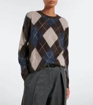 LISA YANG Margy Argyle Cashmere Sweater - Multicoloured