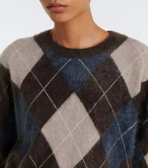 LISA YANG Margy Argyle Cashmere Sweater - Multicoloured