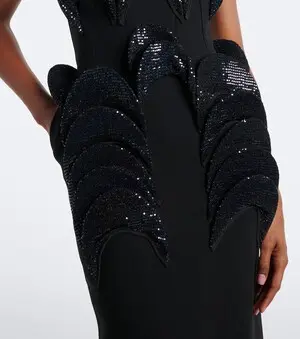 Maticevski Sequined Bustier Cocktail Dress