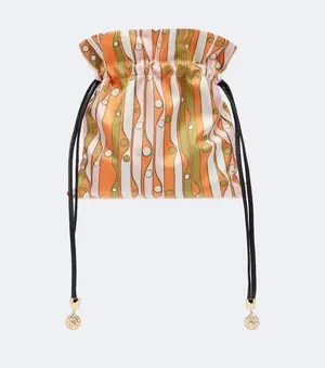La DoubleJ Printed Silk Pouch
