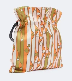 La DoubleJ Printed Silk Pouch