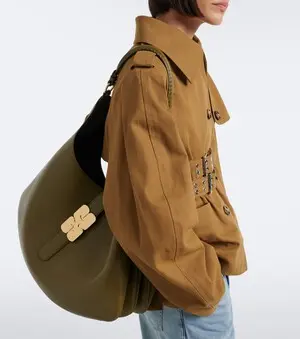 GANNI Kat Large Shoulder Bag - Green