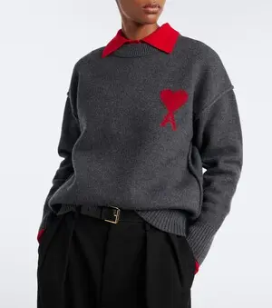 AMI Paris De Coeur Virgin Wool Sweater